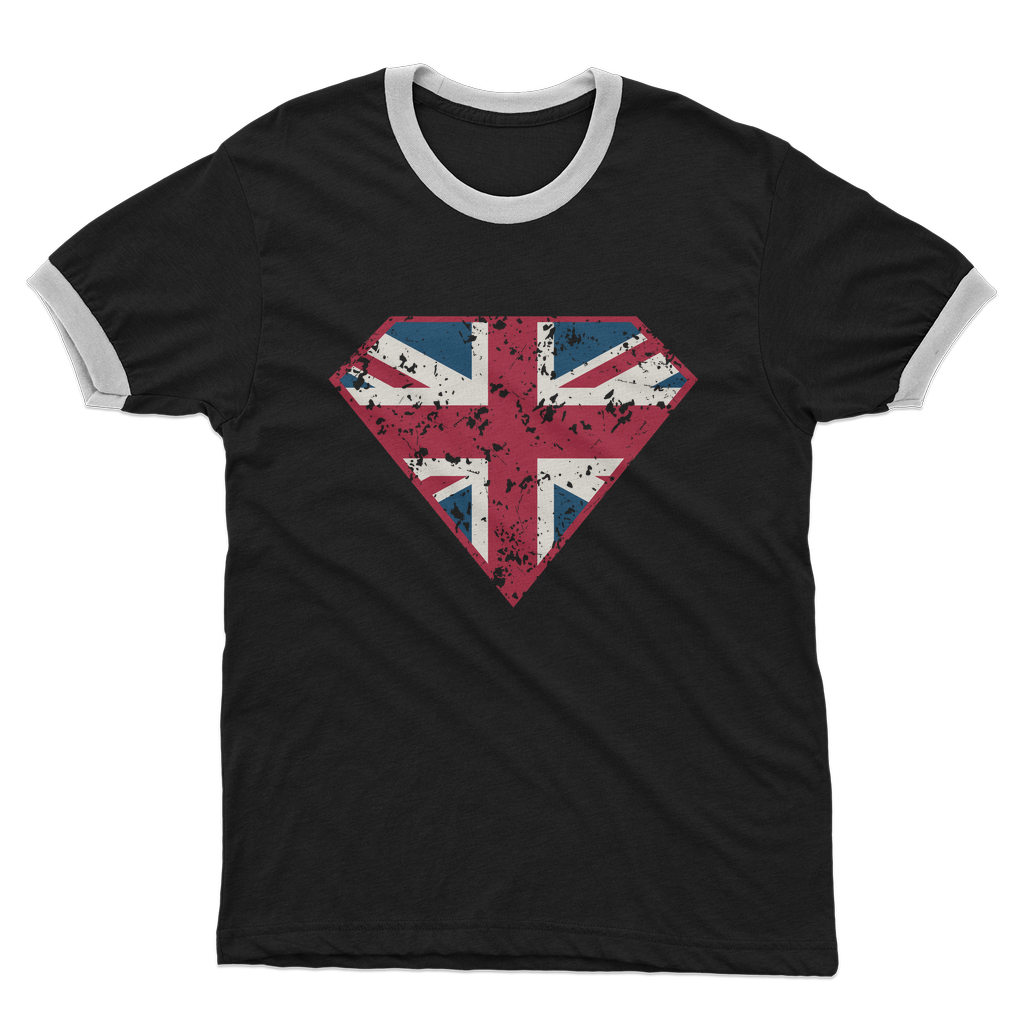 Super British Adult Ringer T-Shirt – Armed With Honour